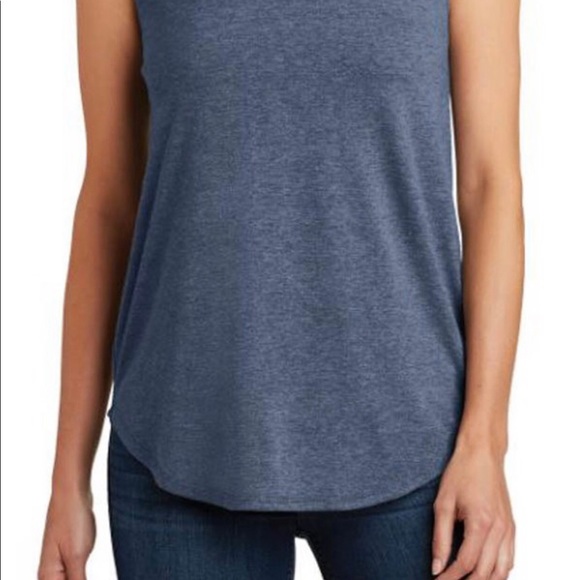 Tops | Goddess In Heather Navy | Poshmark